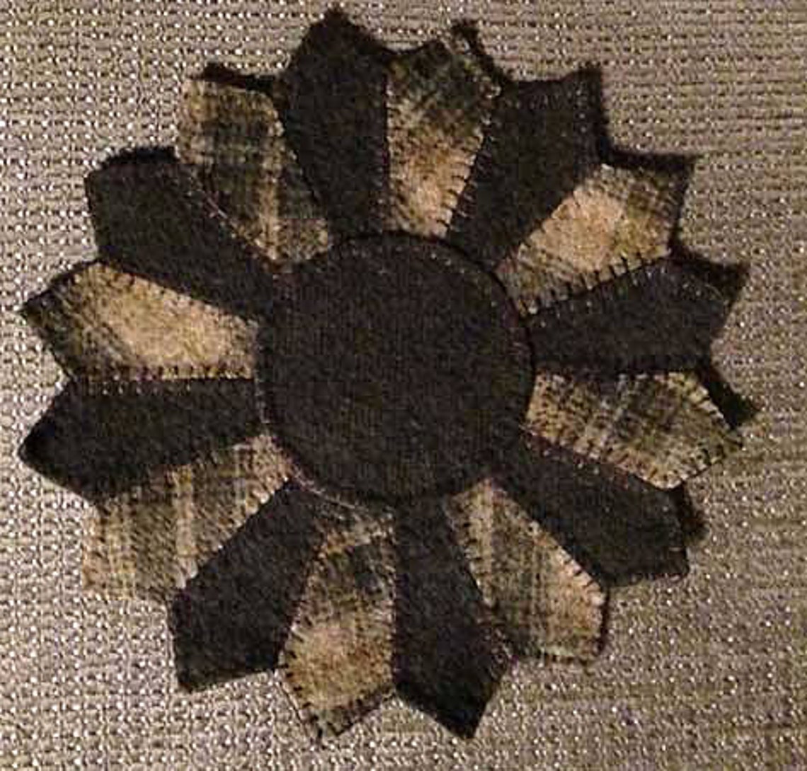 Dresden Plate Wool Mat - Epattern DOWNLOAD | Patchwork | Applique - Etsy