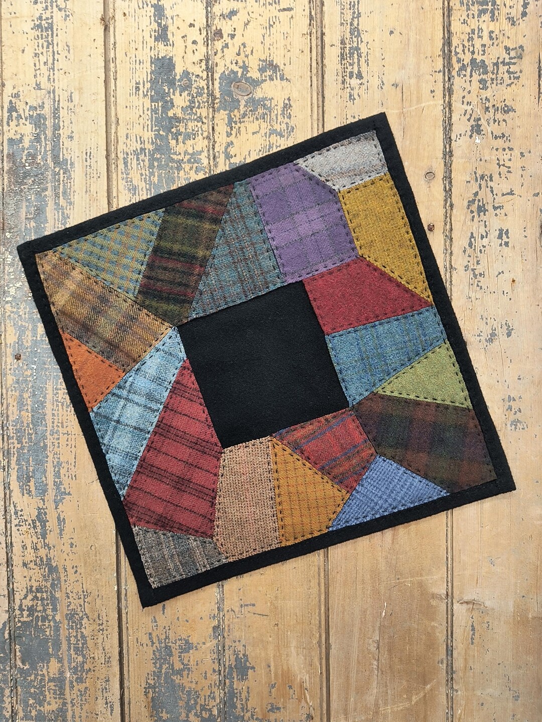 CRAZY WOOL MAT Epattern | Patchwork | Applique - Etsy