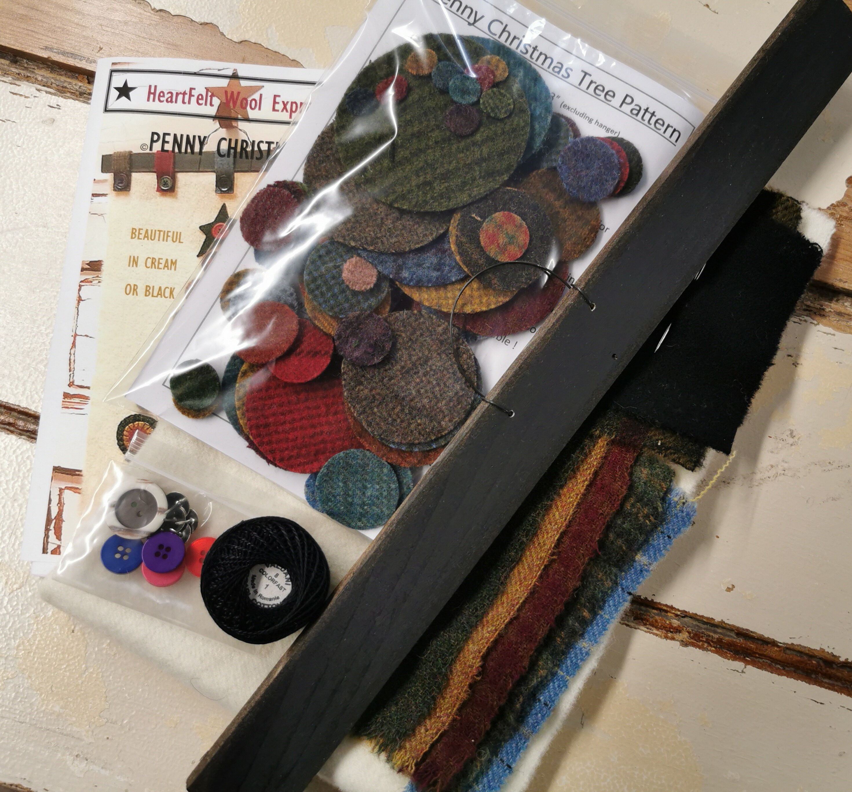 PENNY CHRISTMAS TREE Kit Patchwork Applique | Etsy UK