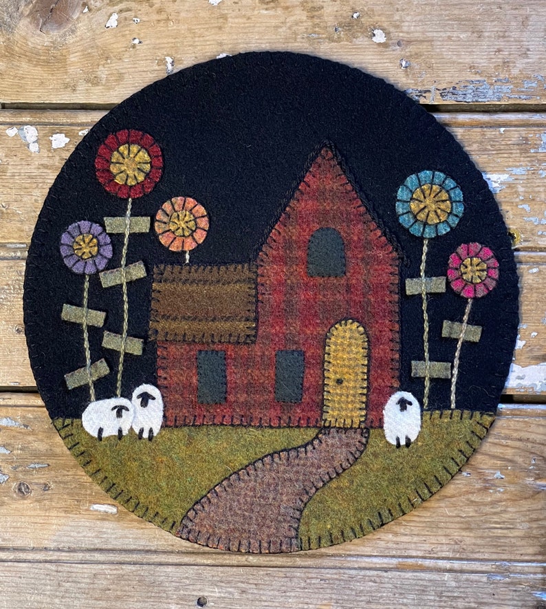 Welcome Home Mat Printed Pattern Applique Patchwork Hand - Etsy