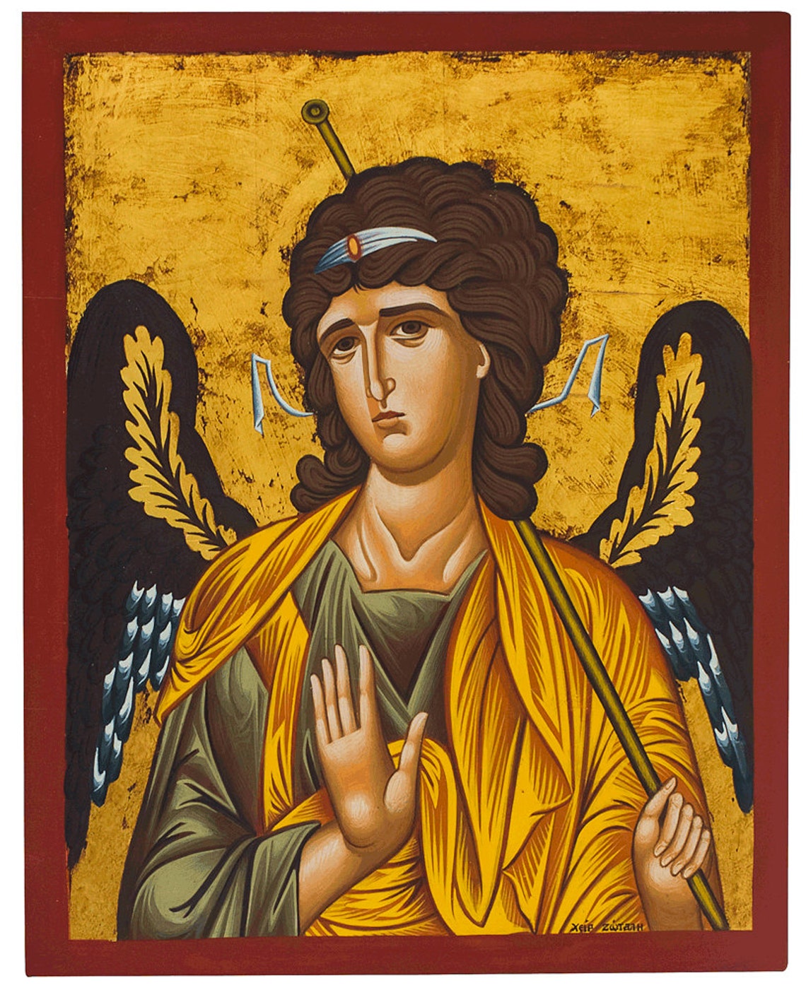 Angel Gabriel Icon.orthodox Icon/greek Orthodox Icon/byzantine - Etsy