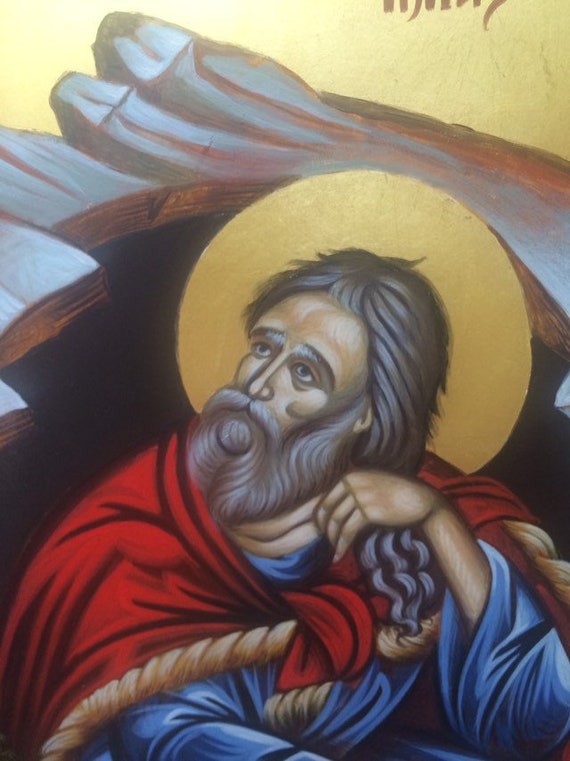 Prophet Elijah. Orthodox Byzantine Icon .hand Painted Greek - Etsy