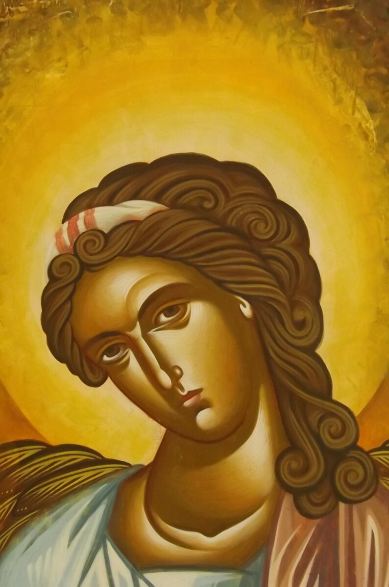 Angel Gabriel Icon,hand Painted Orthodox Icon ,byzantine Art.hand Made ...