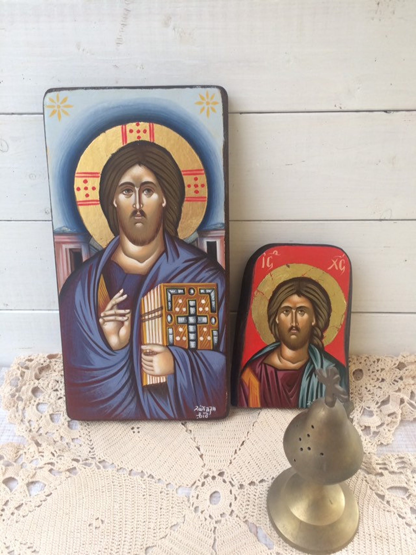 Jesus Christ Pantocrator /icon /christian Icon/greek Orthodox - Etsy