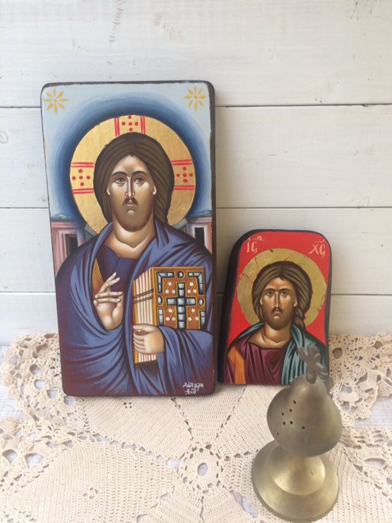 Jesus Christ Pantocrator /icon /christian Icon/greek Orthodox - Etsy