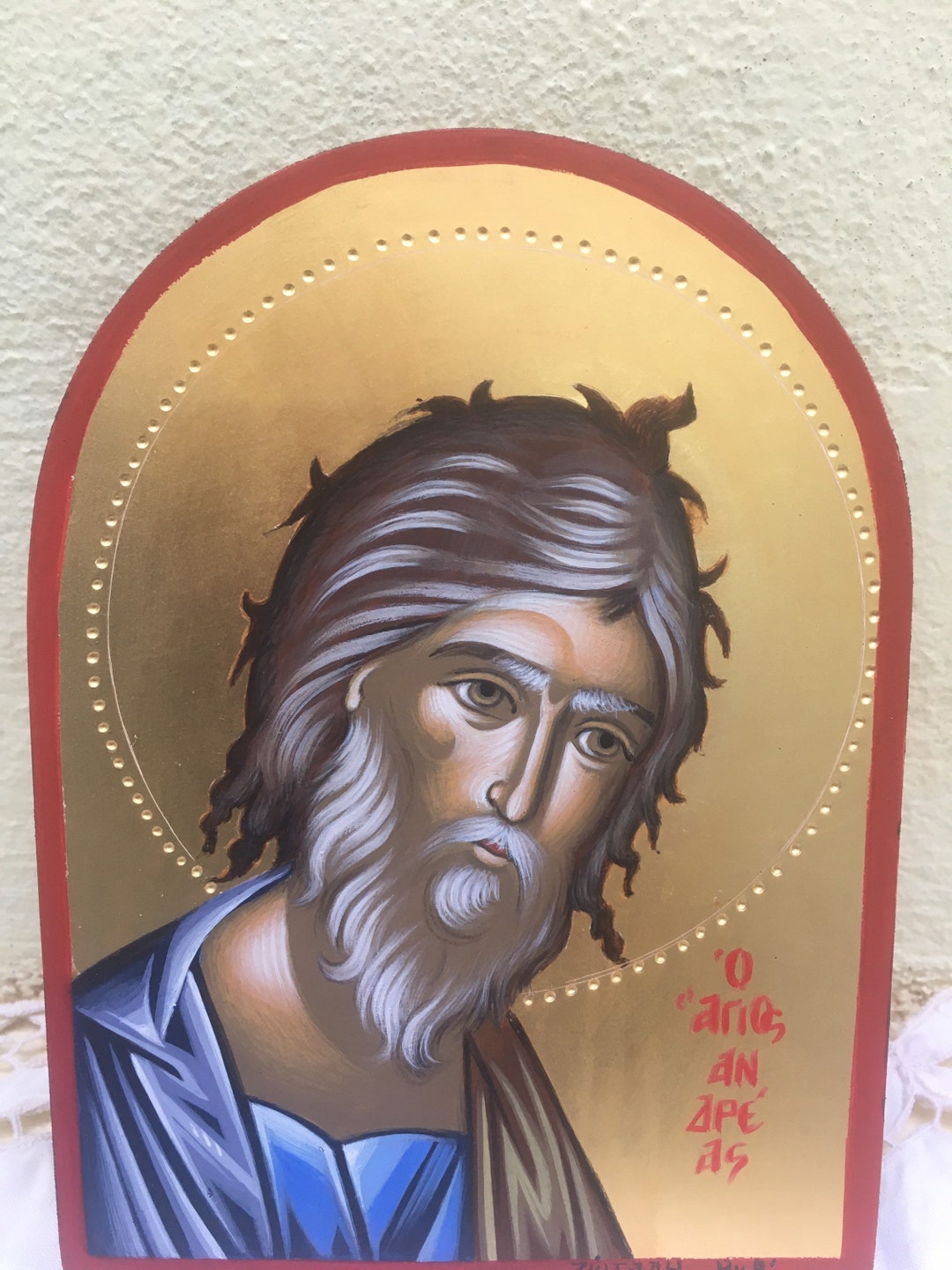 Orthodox Icon of Saint Andrew.hand Painted ,hand Made Byzantine Icon ...