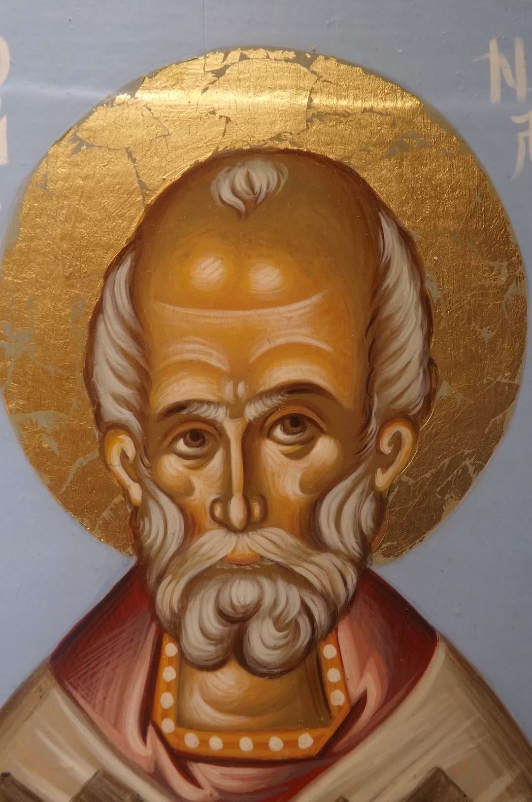 Saint Nicholas Icon /handmade Orthodox Icon/byzantine Art/original ...