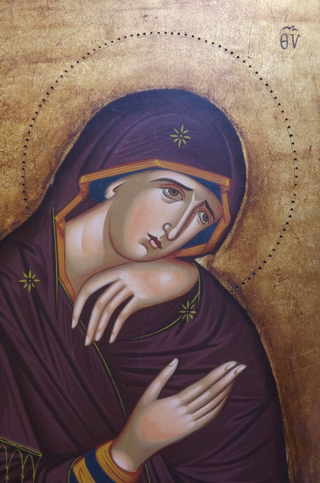 Virgin Mary Praying /icon Hand Painted / Icon Religious/ Icon Byzantine ...