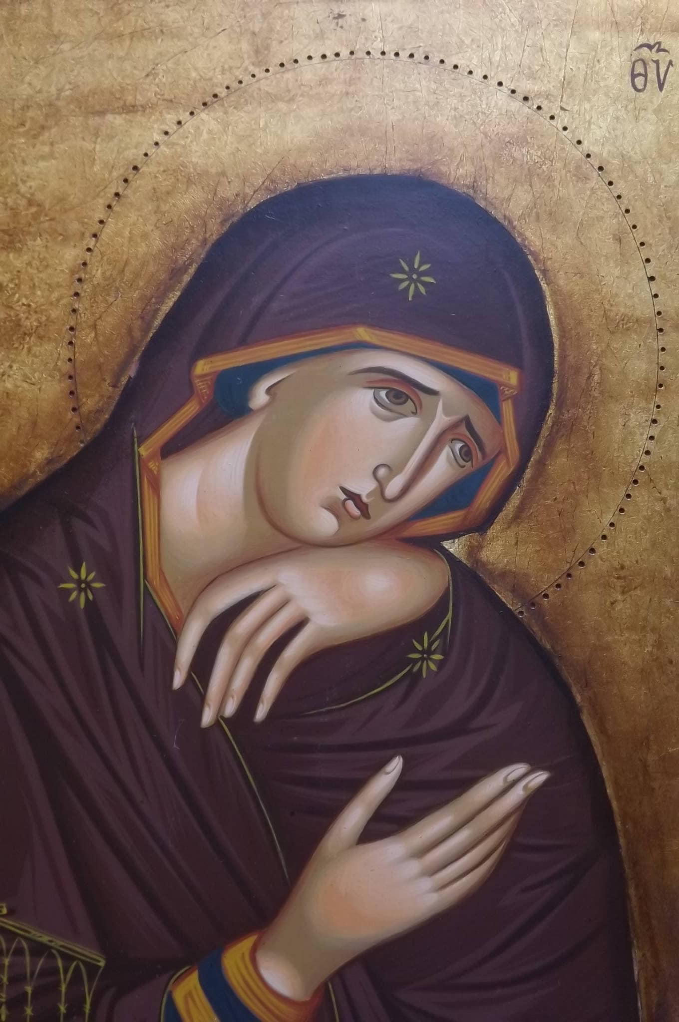 Virgin Mary Praying /icon Hand Painted / Icon Religious/ Icon - Etsy