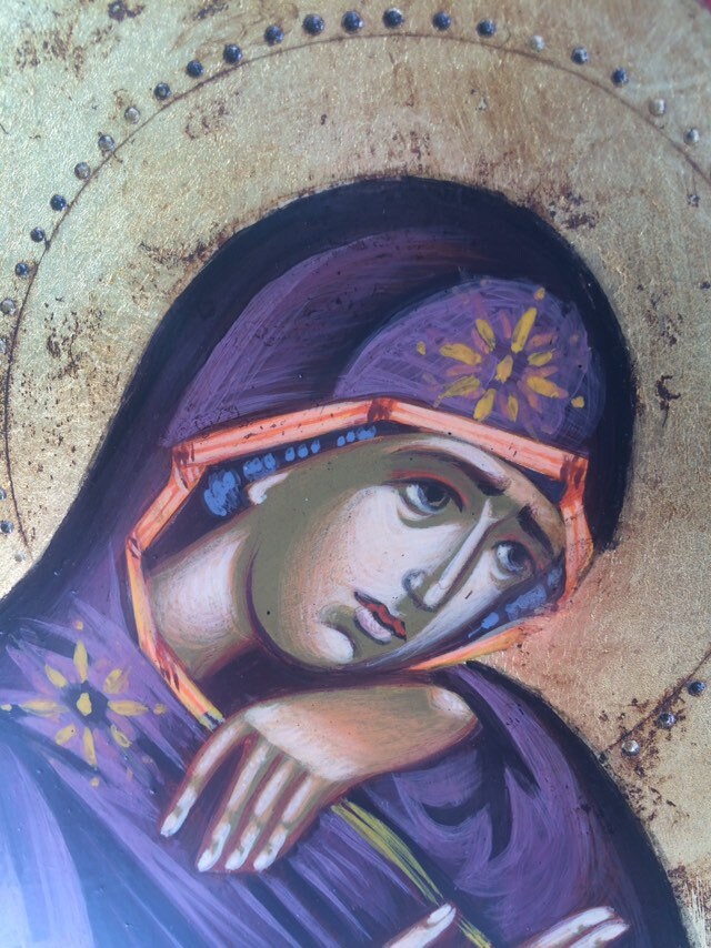 Virgin Mary Icon Eastern Orthodox Icon Handmade Iconreligious - Etsy