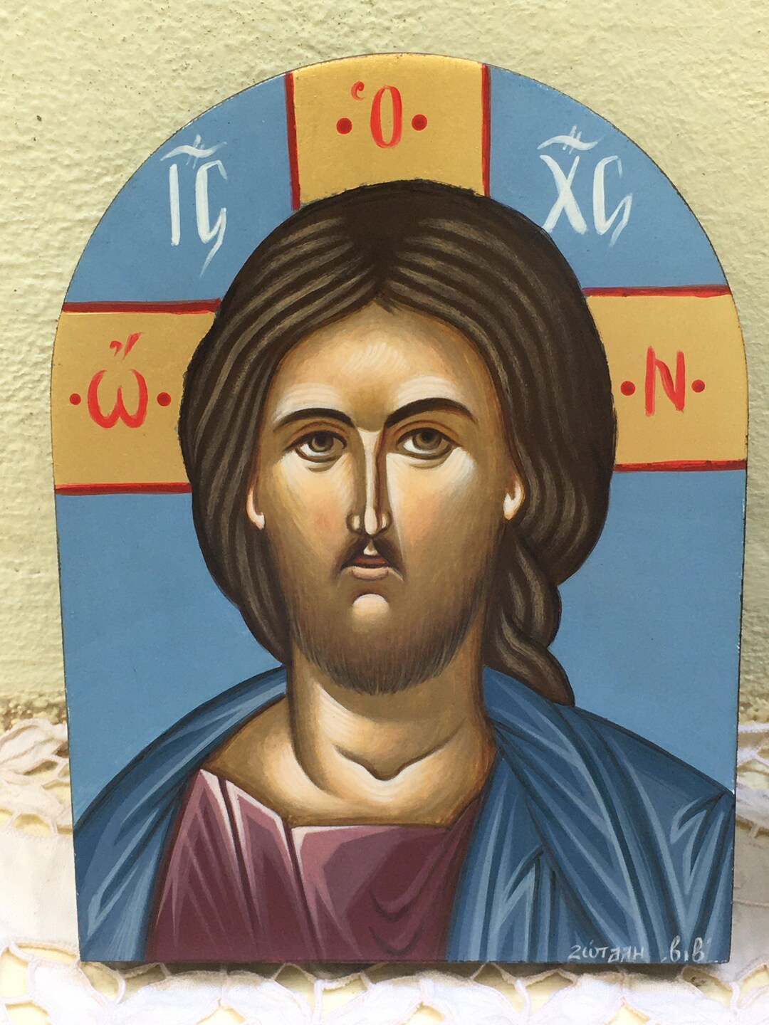 Jesus Christ/orthodox Icon/greek Orthodox Icon/hand Made Painting ...