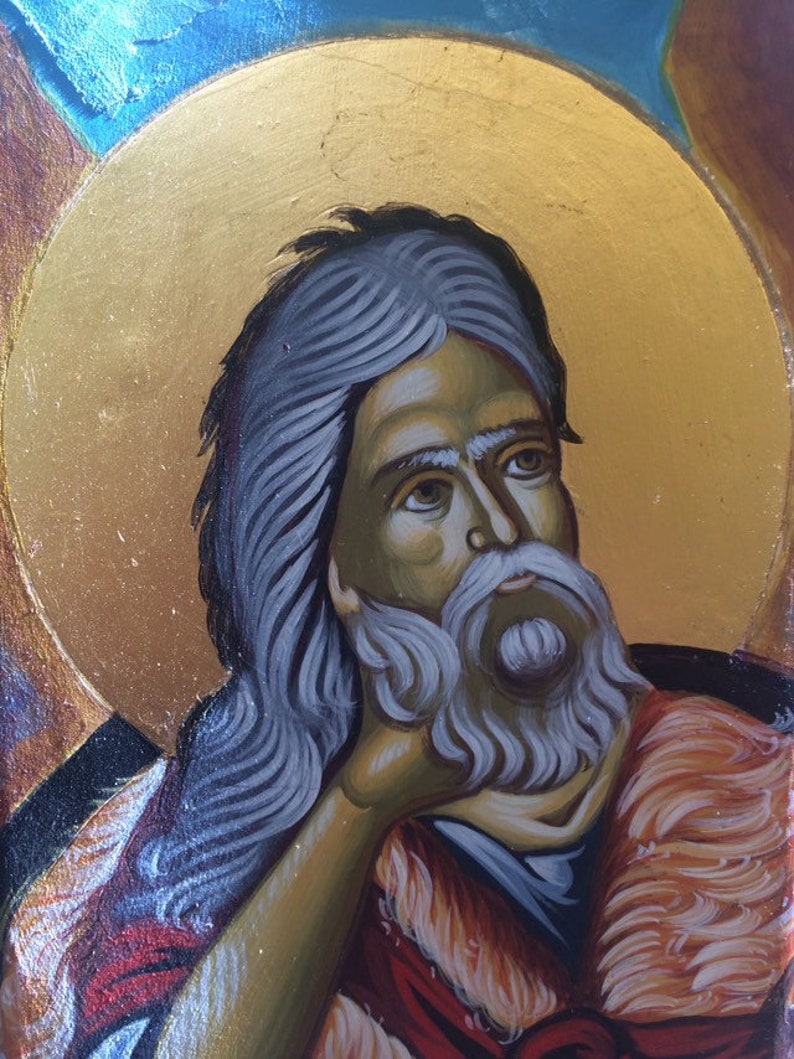 Prophet Elijah a Hand Made Painting orthodox Icon Byzantine - Etsy