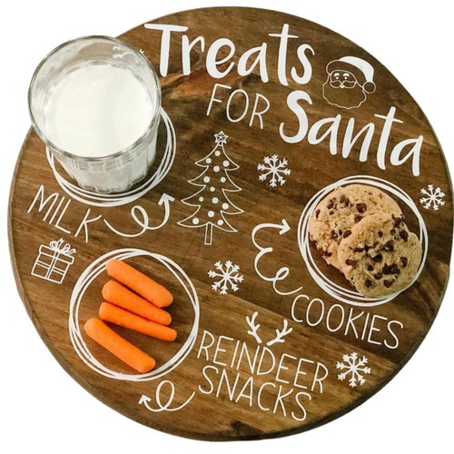 Round Santa Tray - Etsy