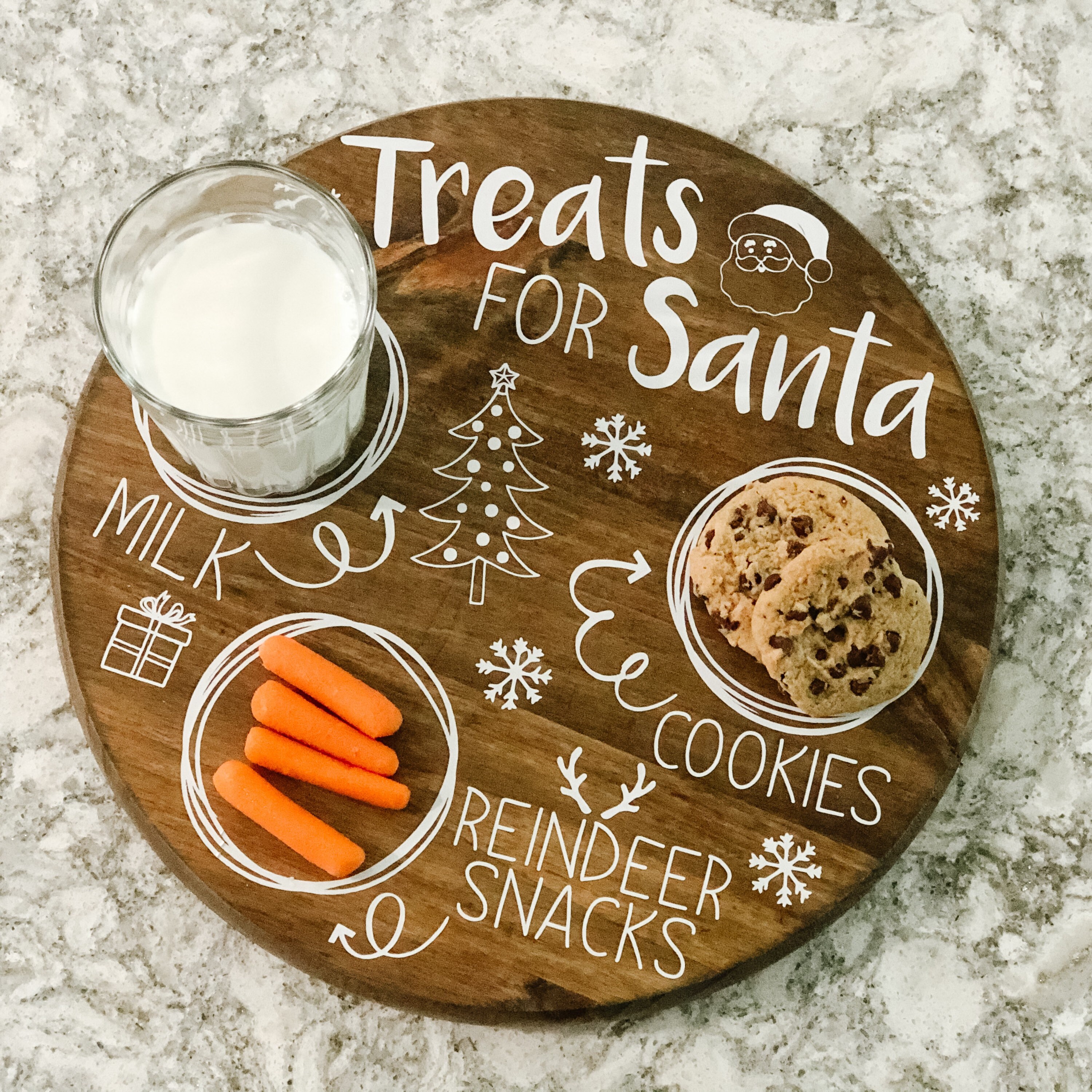 Round Santa Tray - Etsy