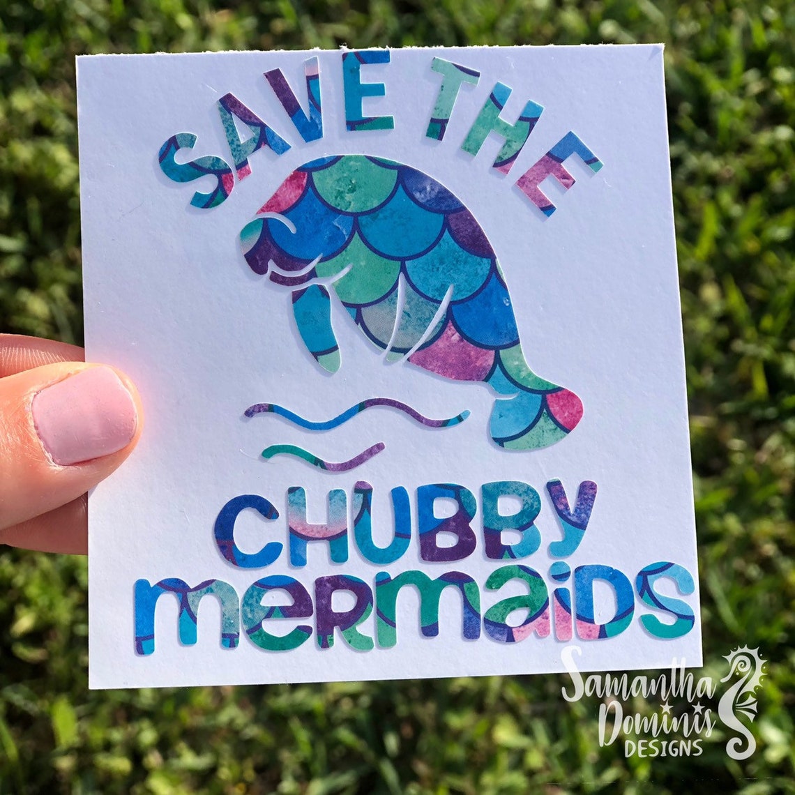 Save the Chubby Mermaids Decal | Etsy