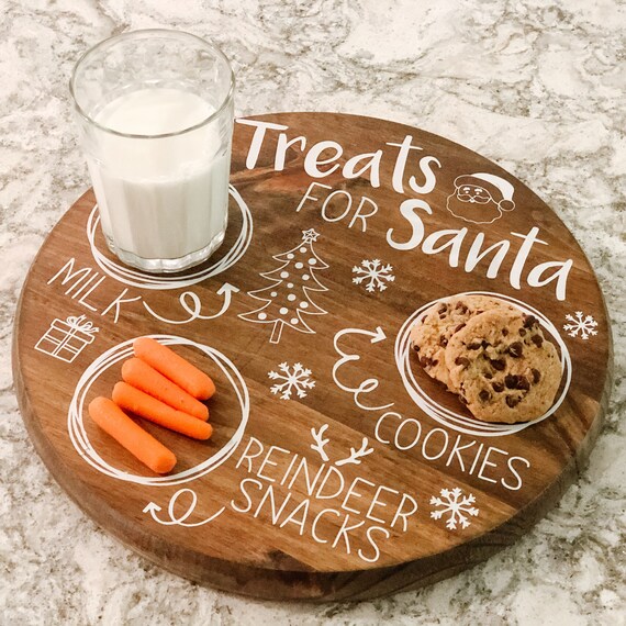 Round Santa Tray | Etsy