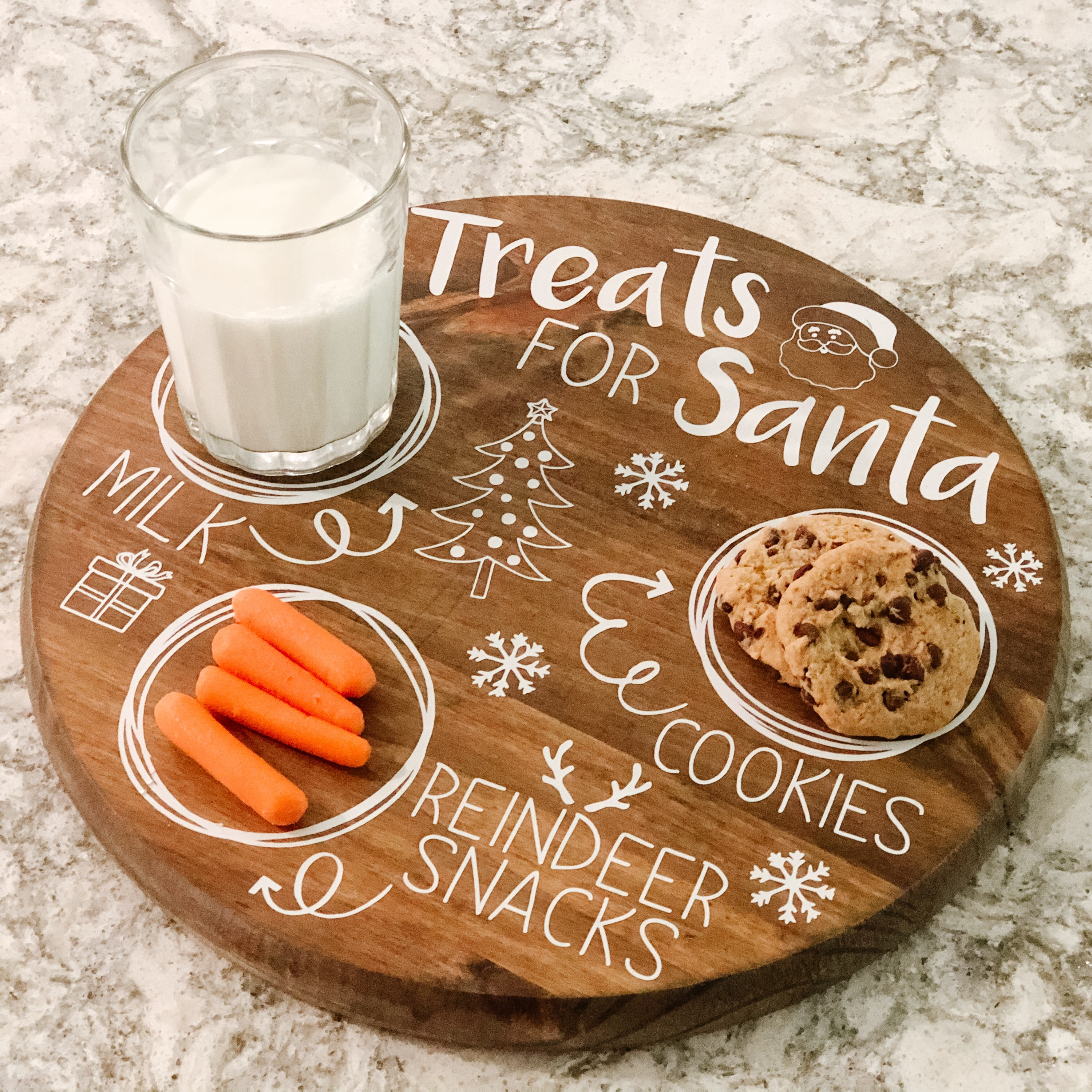 Round Santa Tray - Etsy