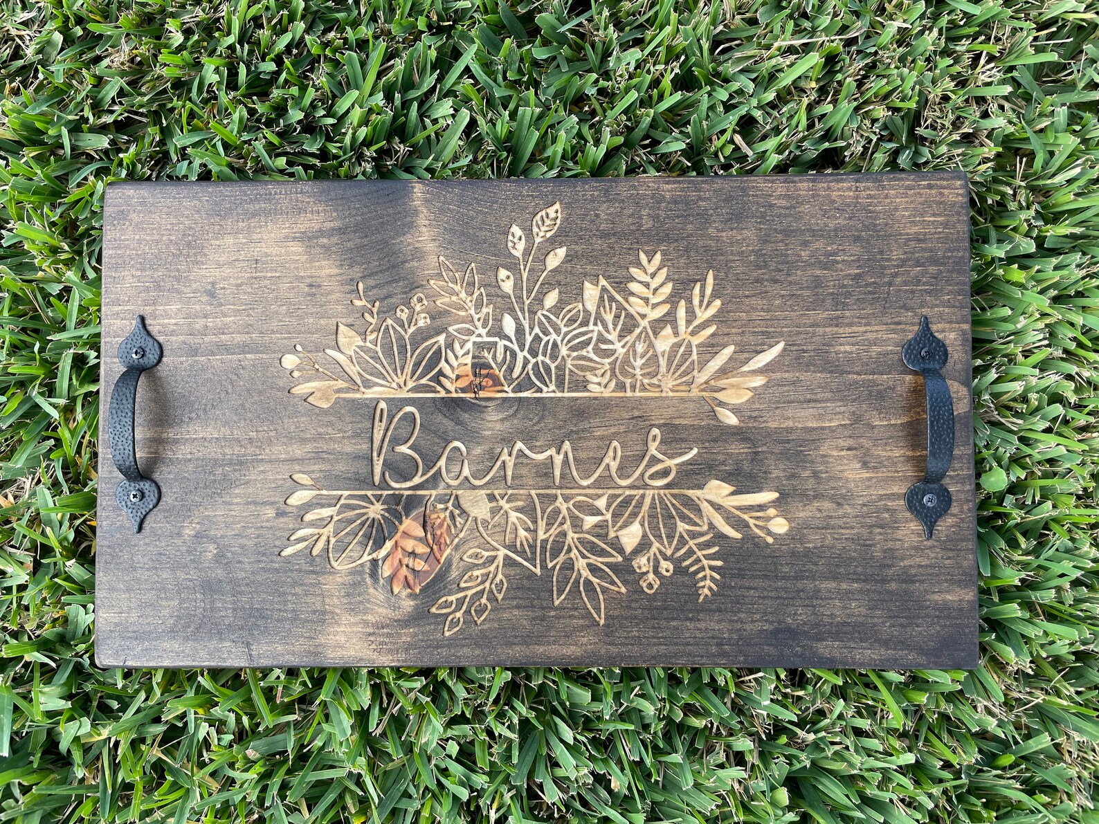 Personalized Flower Serving Tray Serving Tray Personalized - Etsy