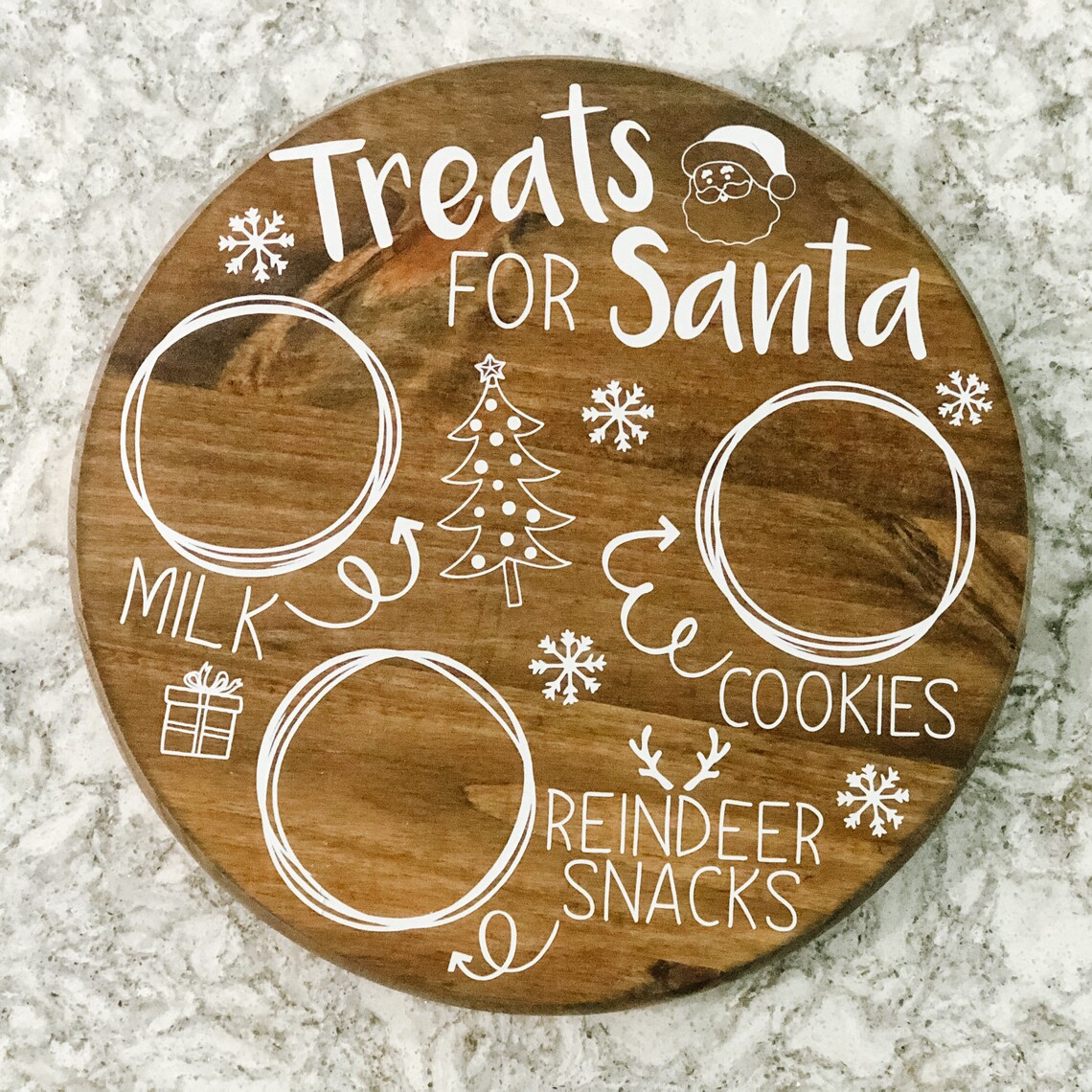 Round Santa Tray - Etsy