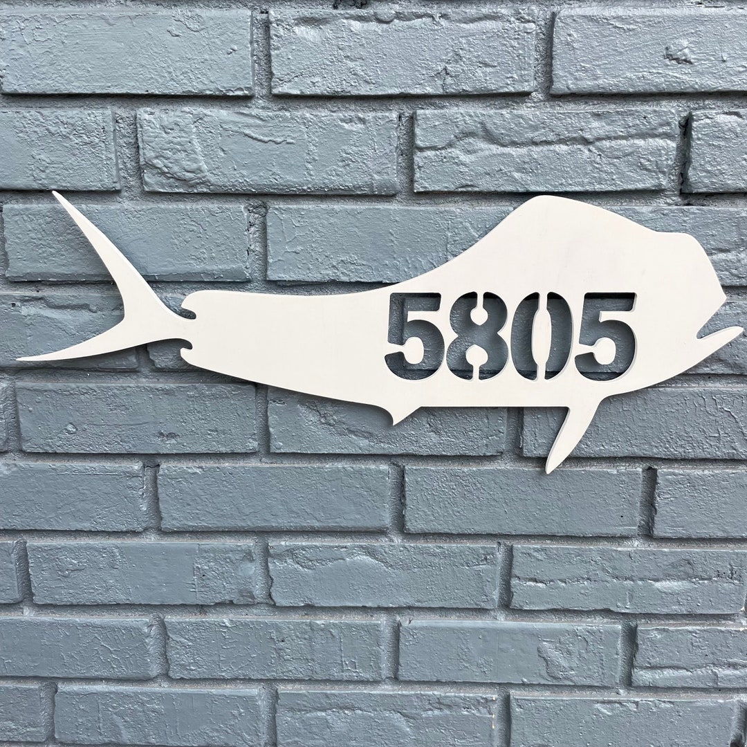 Mahi Address Sign, Coastal House Exterior Decor, Outdoor PVC ...