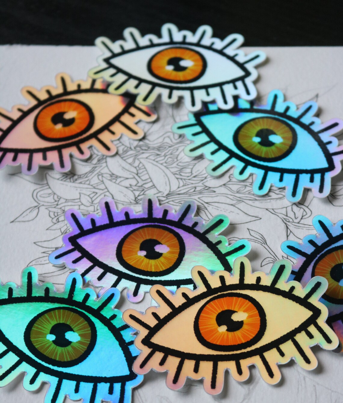 Eye of Gold Holographic Vinyl Stickers - Etsy