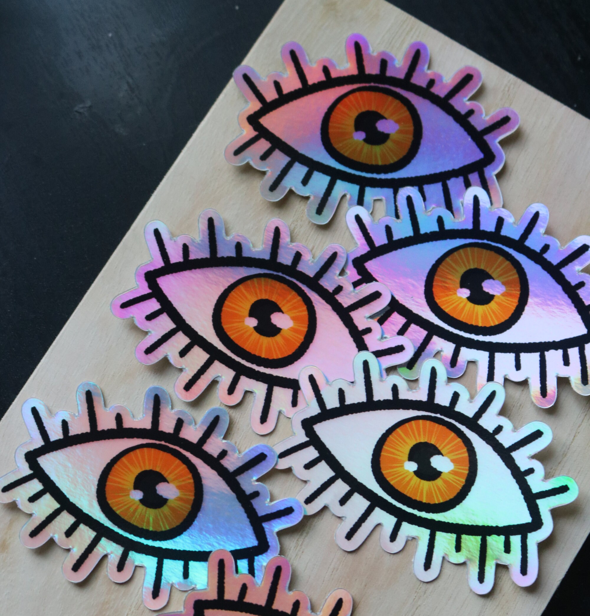 Eye of Gold Holographic Vinyl Stickers - Etsy