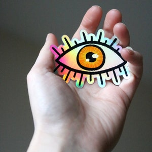 Eye of Gold Holographic Vinyl Stickers - Etsy