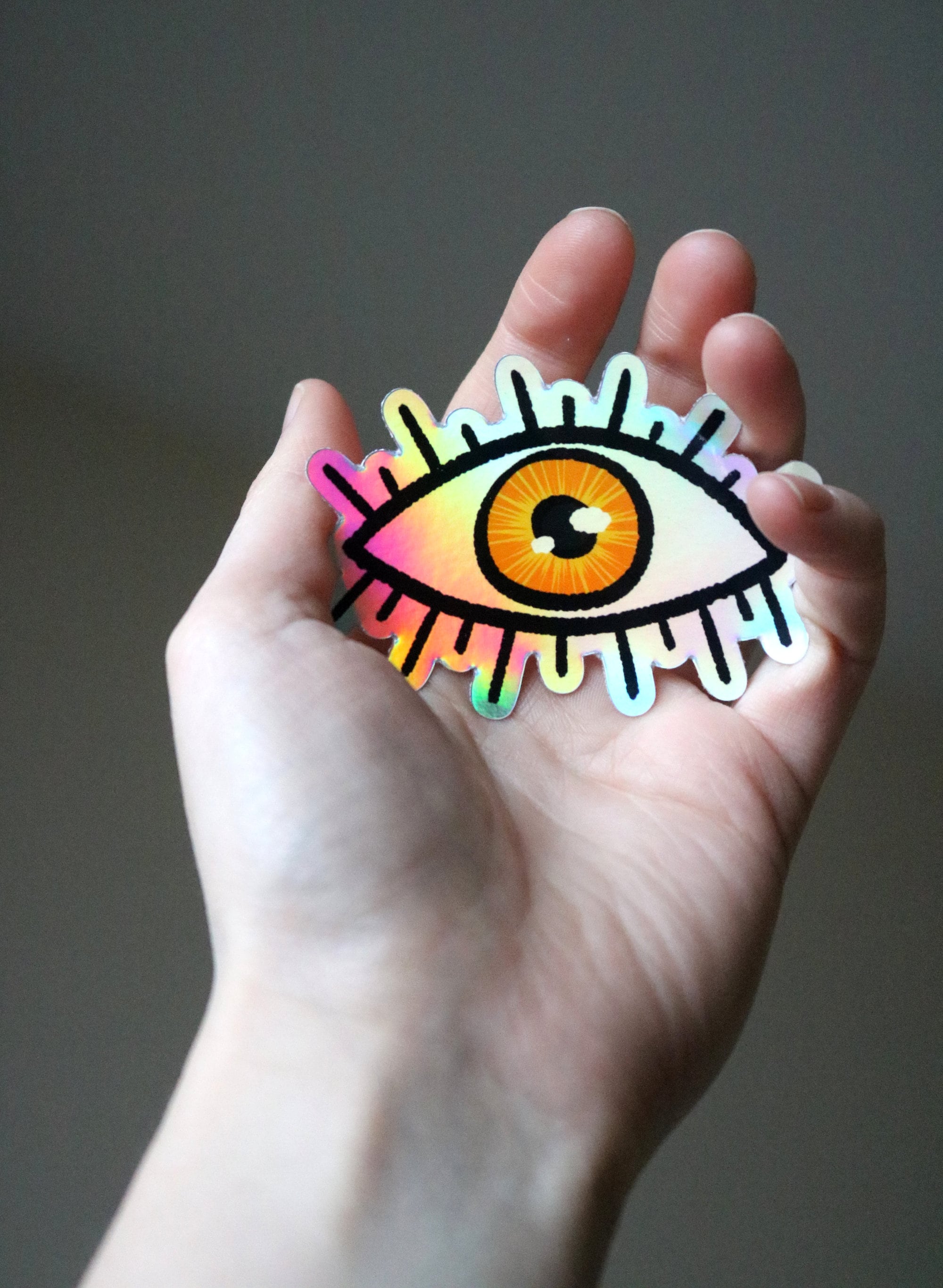 Eye of Gold Holographic Vinyl Stickers - Etsy