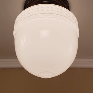 LARGE 1920s Crystal Cased Glass Flush Mount Ceiling Light Fixture by ...