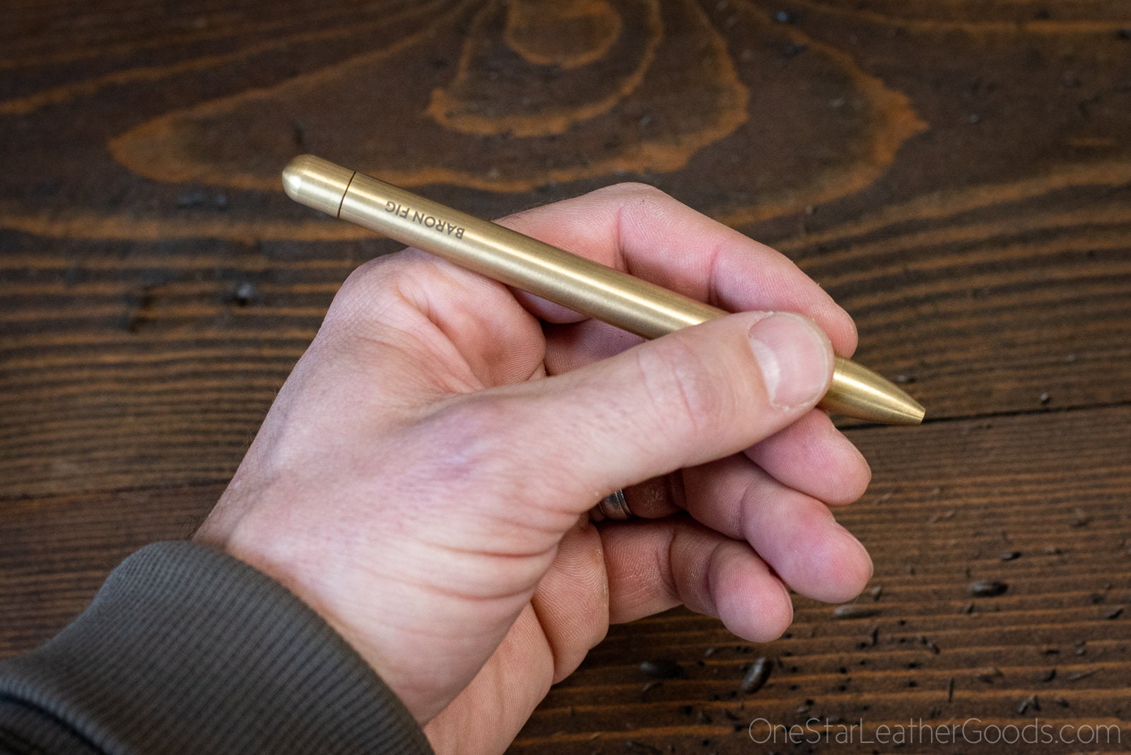 Pen add-on - Baron Fig Squire gel roller pen - solid copper, brass or steel