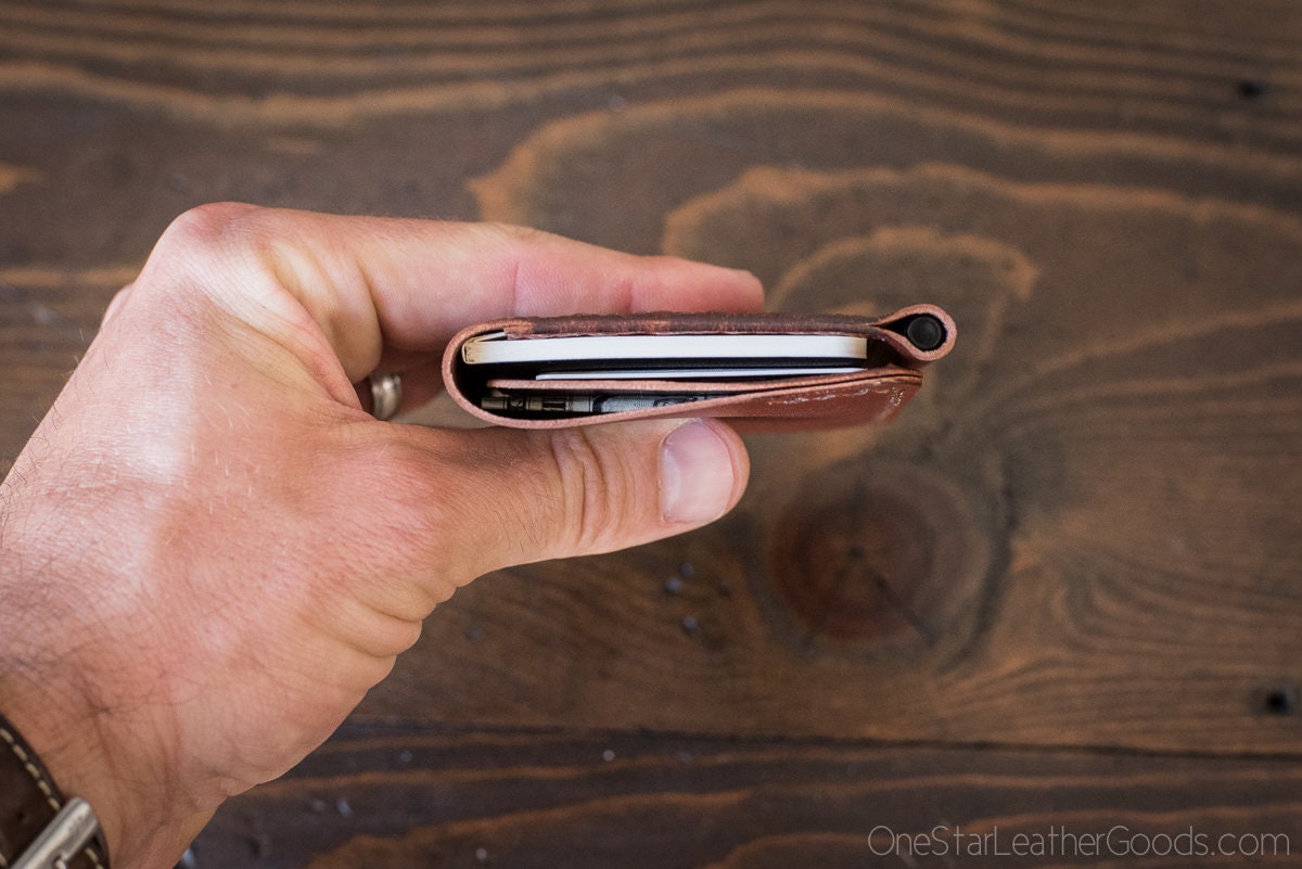 Small notebook wallet and pen Park Sloper Junior - medium brown bridle ...