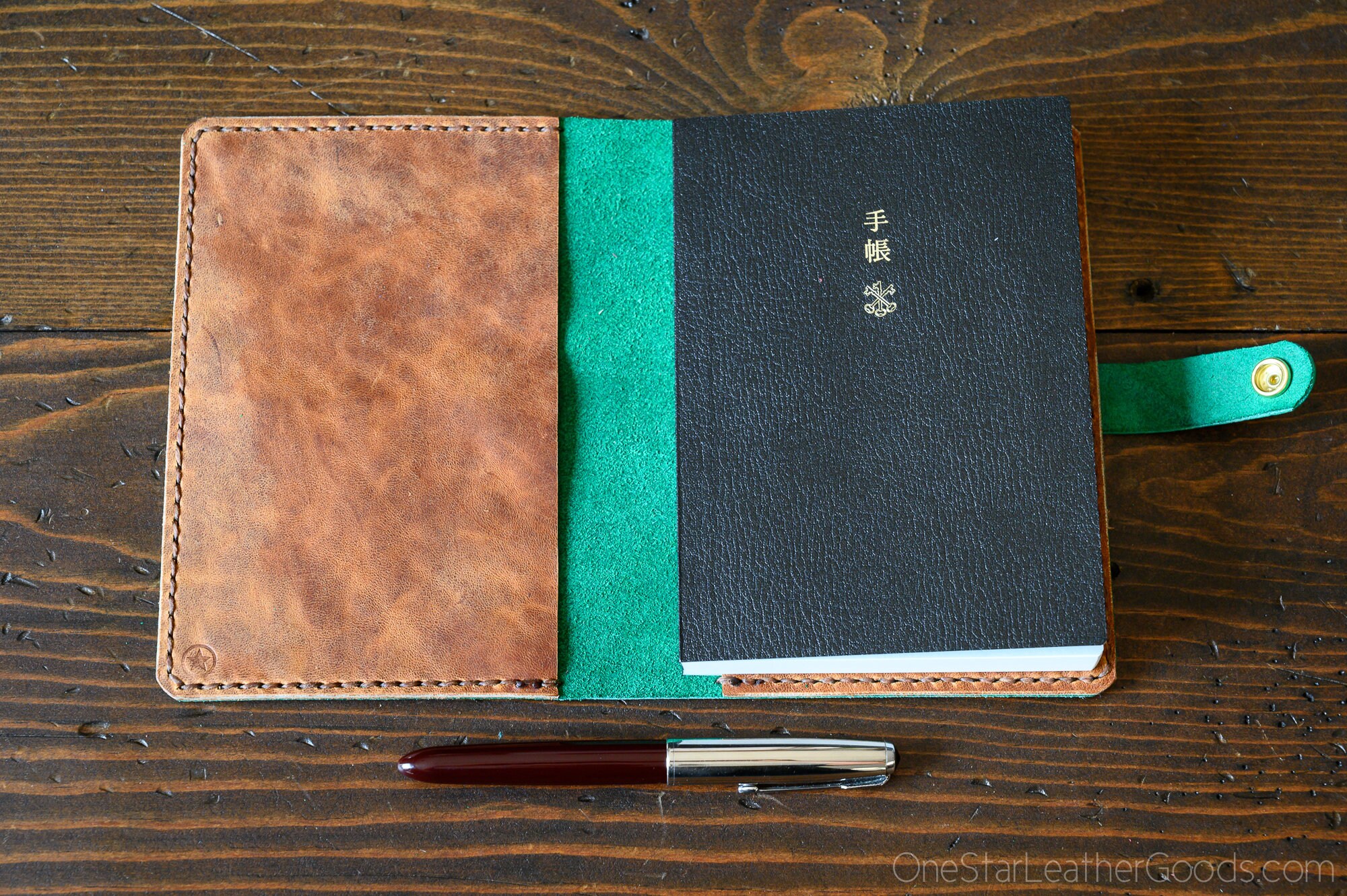Leather cover for A6 sized softcover notebooks - Hobonichi, Midori ...