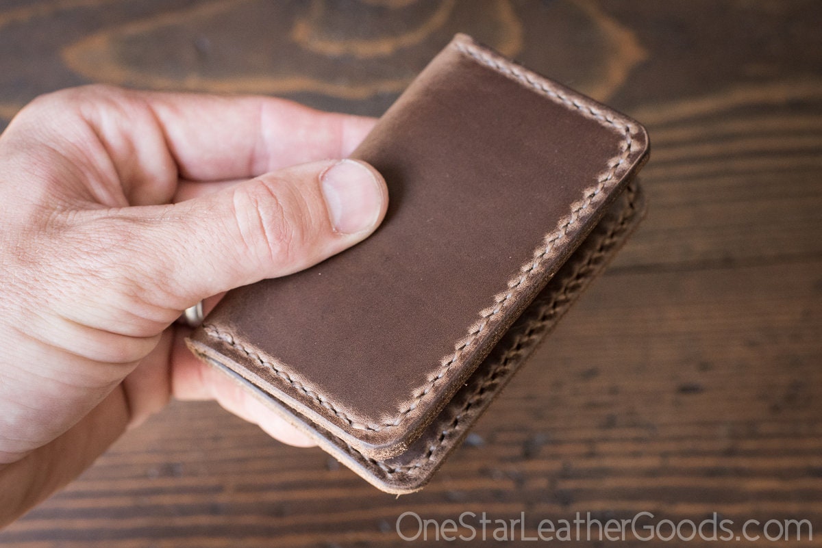 Two Pocket Card Wallet - Horween Chromexcel leather - natural