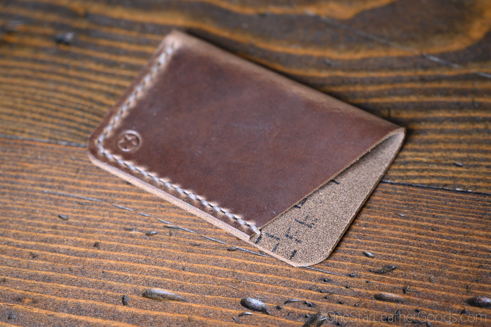 DISCOUNT The Minimalist: micro card wallet - textured natural Horween ...