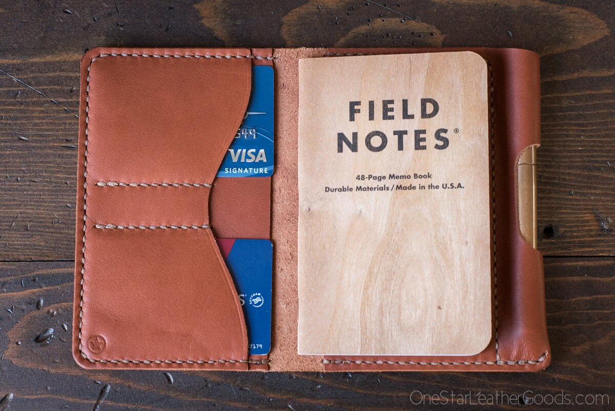 Field Notes wallet with pen sleeve Park Sloper Senior Horween leather ...
