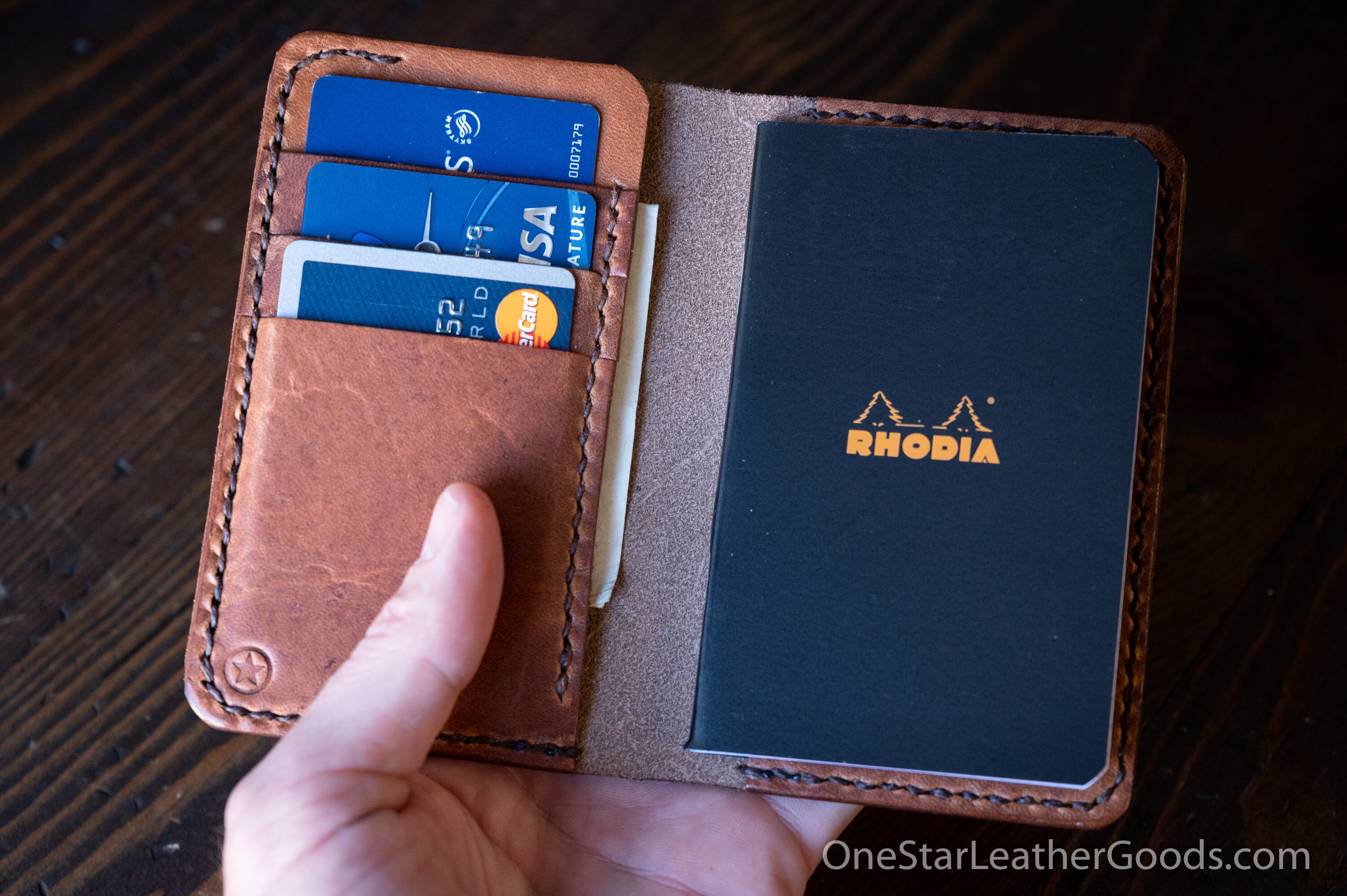 Notebook/wallet, Park Sloper Medium No Pen - Horween Dublin (SMNP)