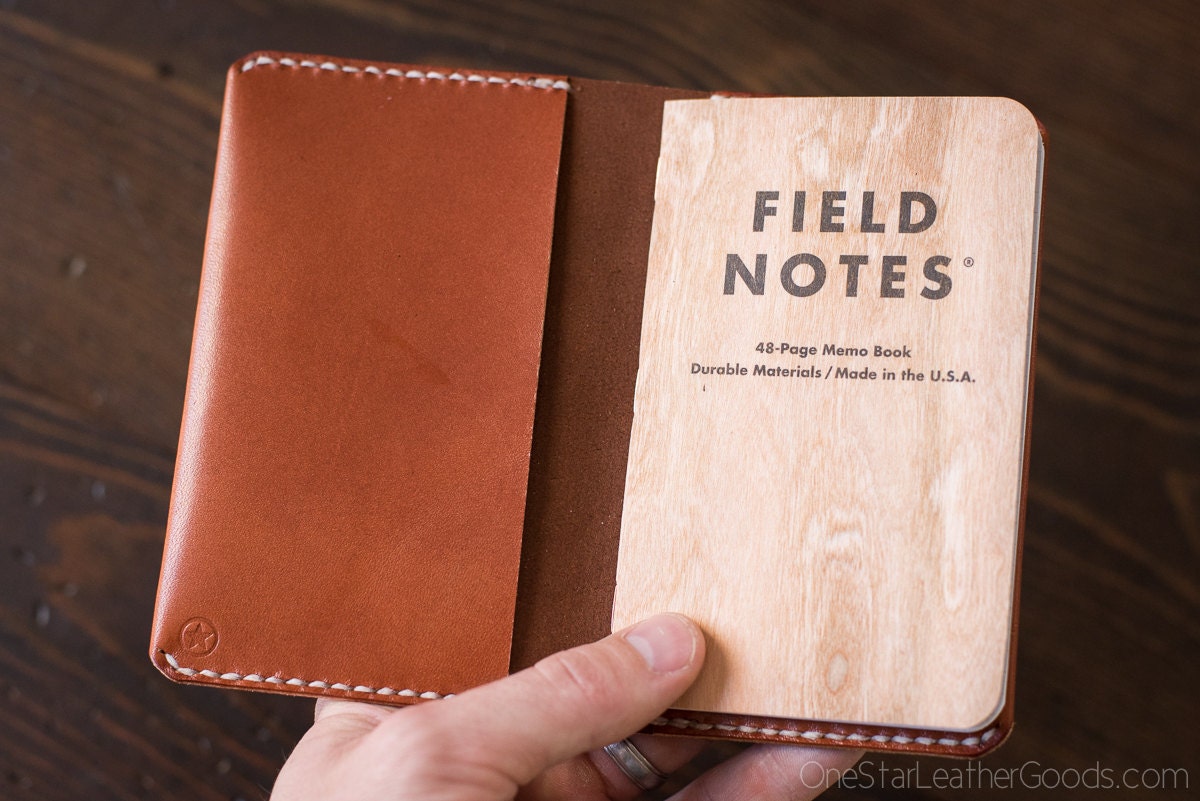 Simple leather notebook cover for Field Notes and other 3.5x5.5 pocket ...