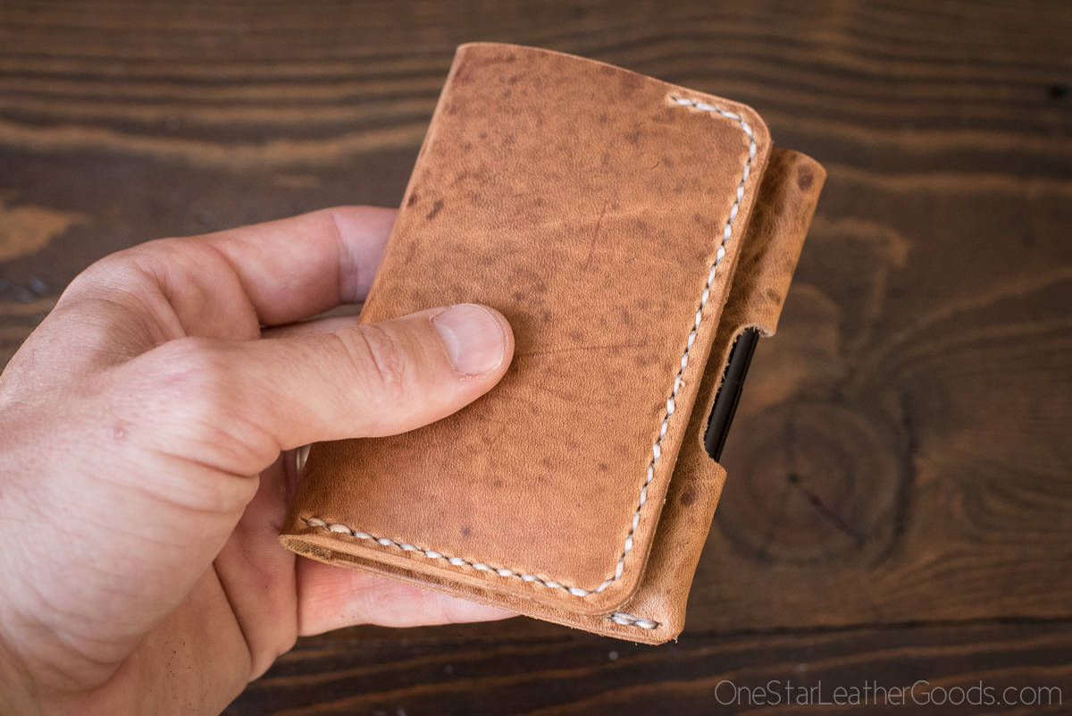 Small notebook wallet and pen Park Sloper Junior Horween leather ...