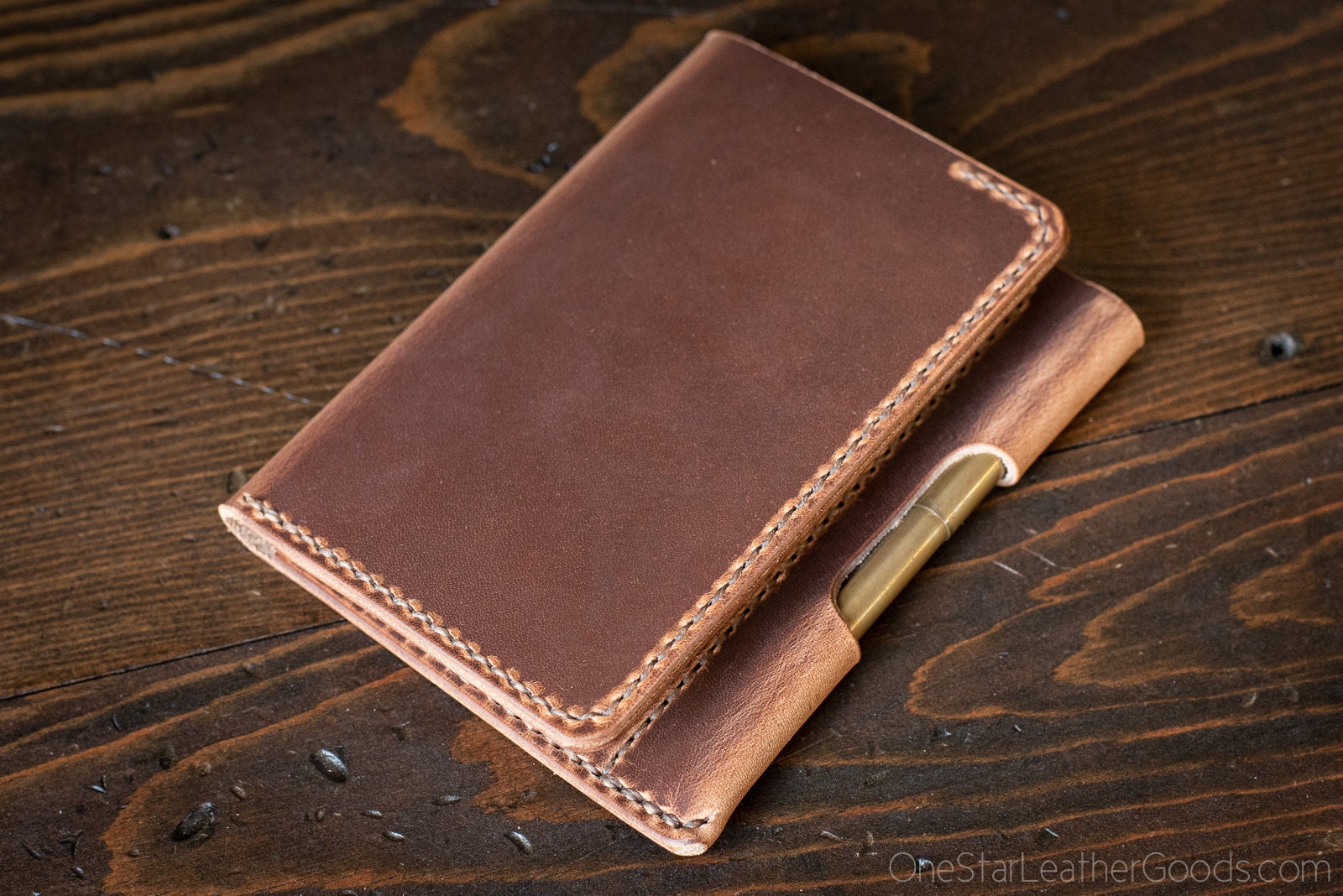 Field Notes wallet with pen sleeve Park Sloper Senior Horween leather ...