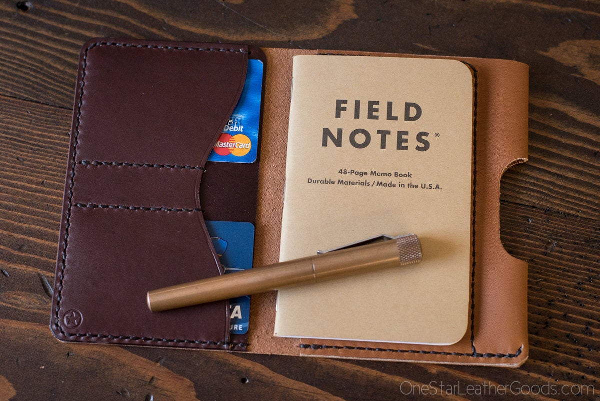 Field Notes wallet with pen sleeve Park Sloper Senior Horween leather ...