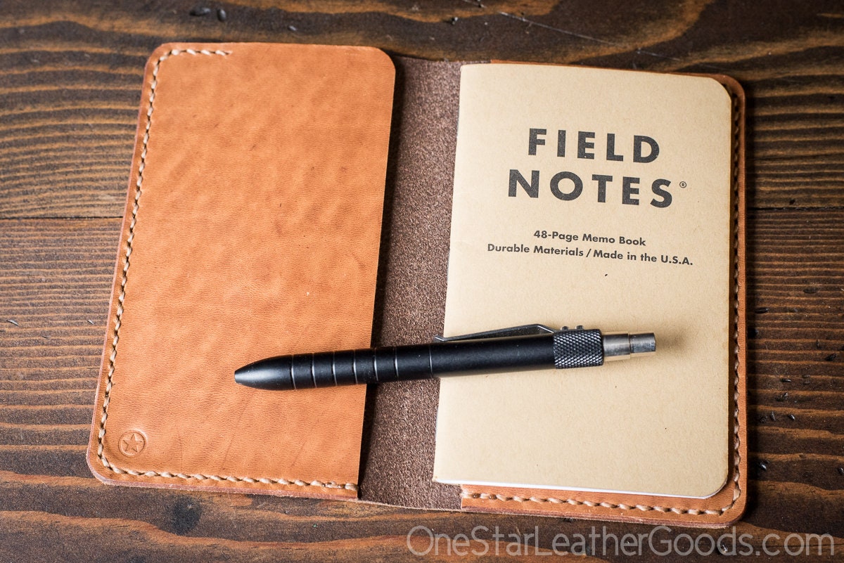 Notebook cover, 3.5 x 5.5, Field Notes cover - brown / natural Dublin color