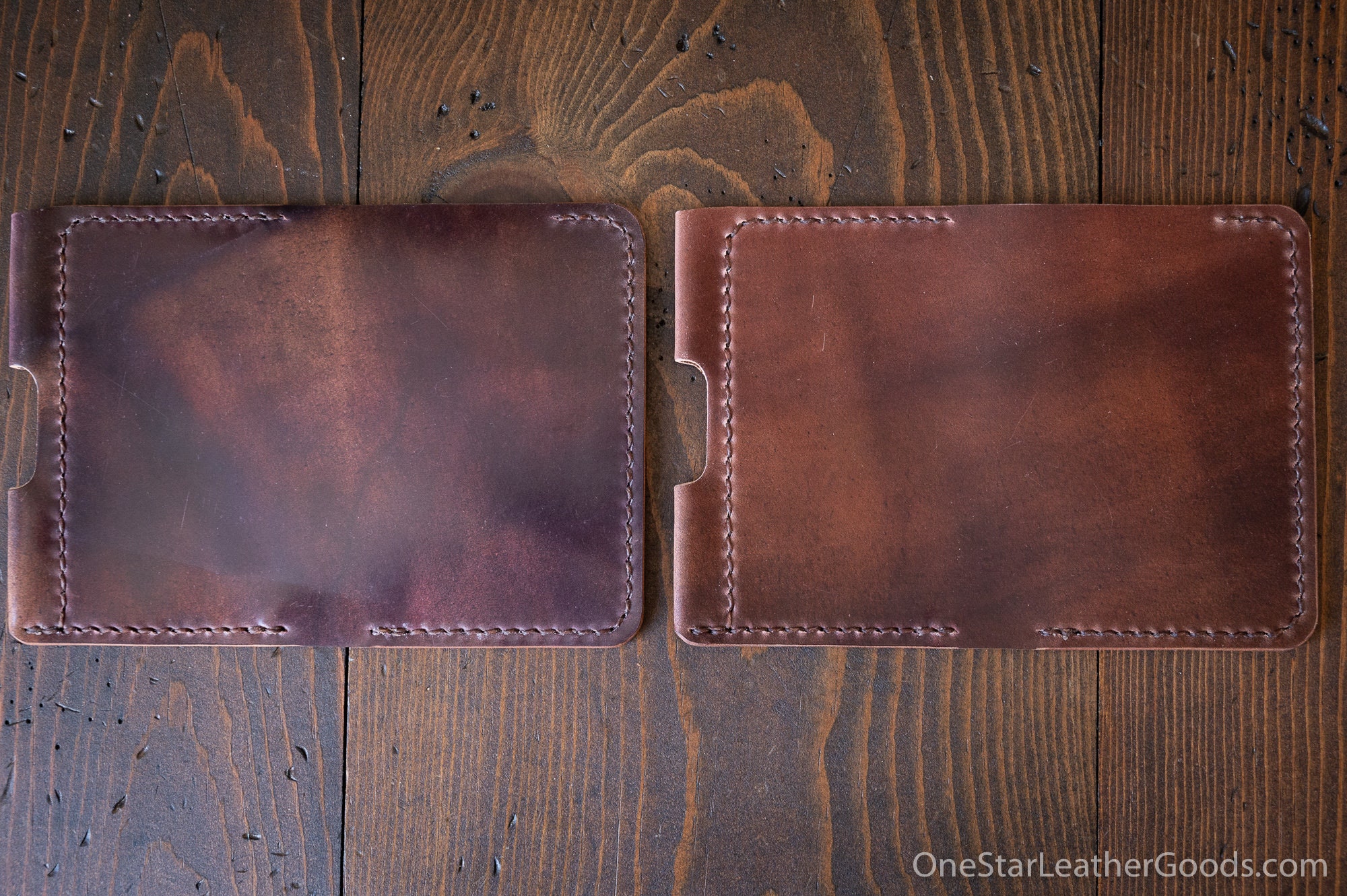 Park Sloper Junior, Horween shell cordovan - marbled burgundy
