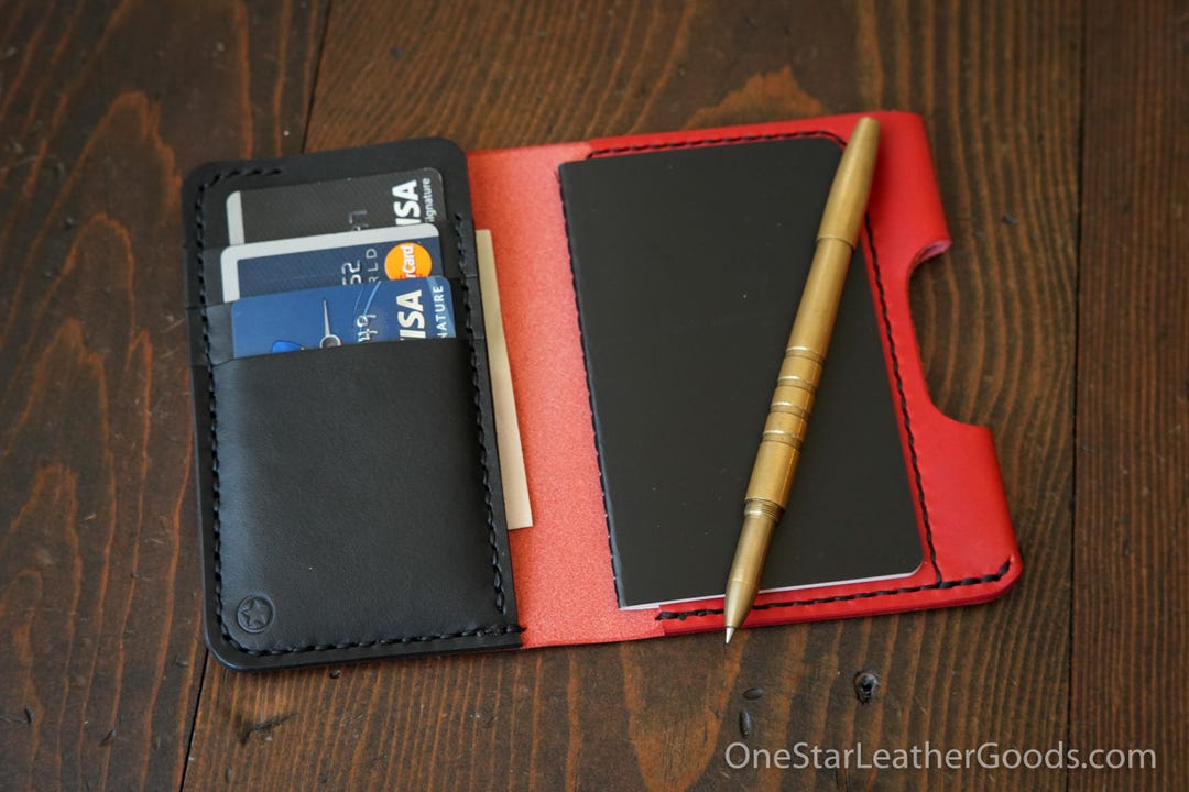 Small A7 Notebook/wallet/pen, "park Sloper Medium" - Red & Black ...