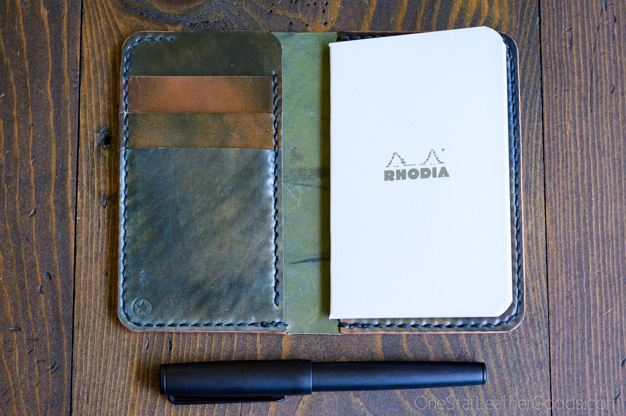 Notebook/Wallet for A7 notebooks Park Sloper Medium No Pen - Horween ...