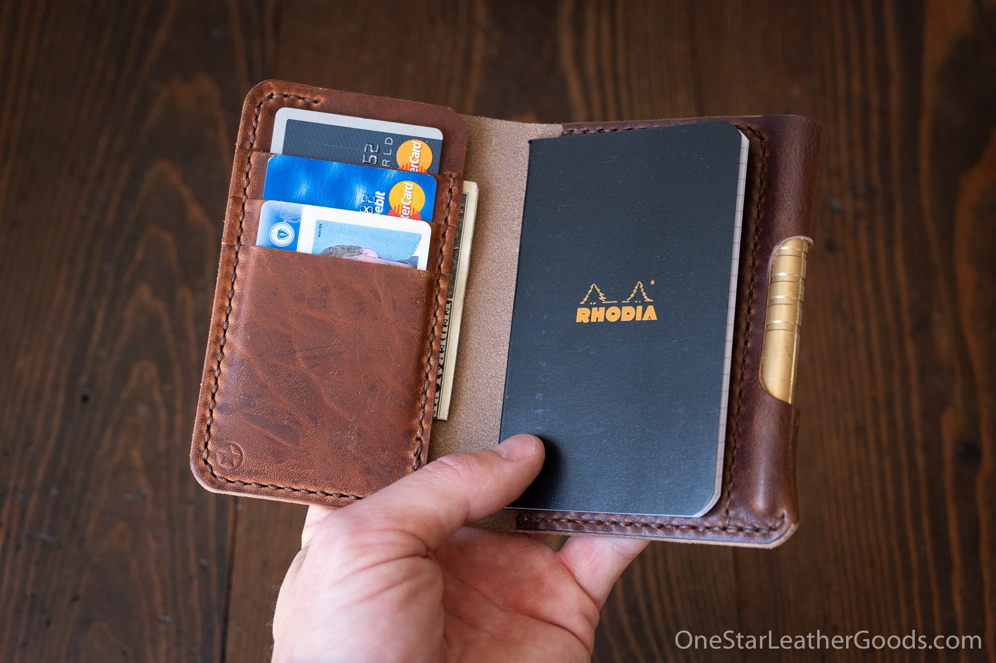 DISCOUNT - Notebook/wallet/pen, Park Sloper Medium, Horween Dublin ...