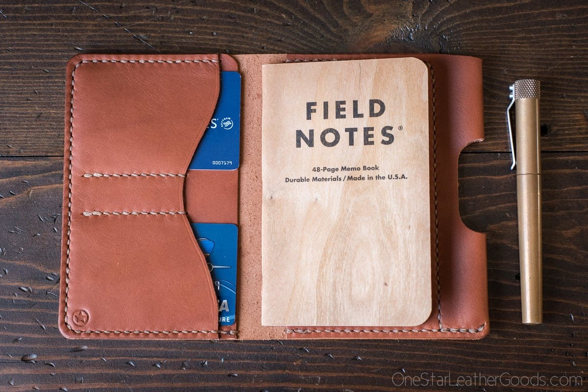 Field Notes wallet with pen sleeve Park Sloper Senior Horween leather ...