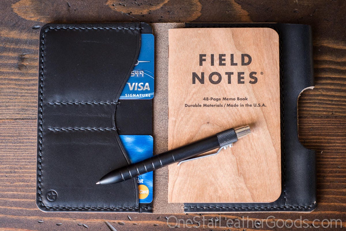 Field Notes wallet with pen sleeve Park Sloper Senior Horween ...