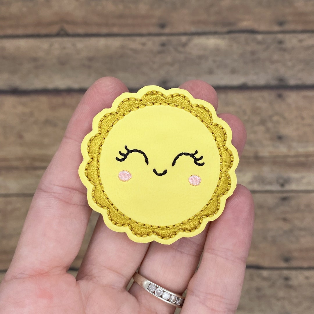 Set of 2 Cute Sun FELTIES Made With Vinyl and Acrylic Felt Ready to ...