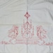 Antique German Alter Cloth Red Work Hand Embroidery Angels Religious ...