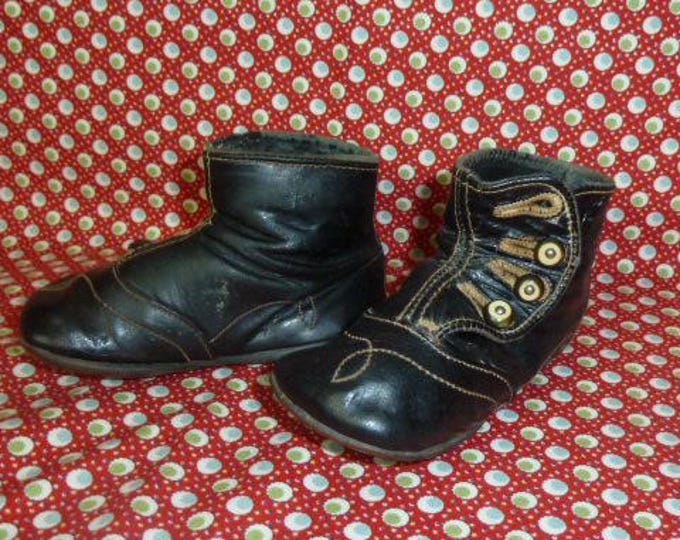 Darling Antique Button Shoes Early 1900s Victorian Edwardian Baby Doll ...